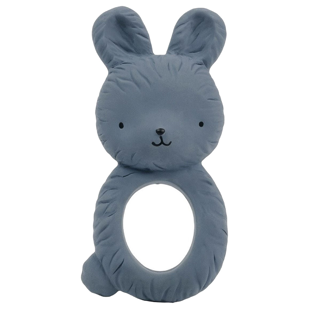 A little Lovely Company - Teething Ring Bunny - Charcoal Blue | Jomla.ae
