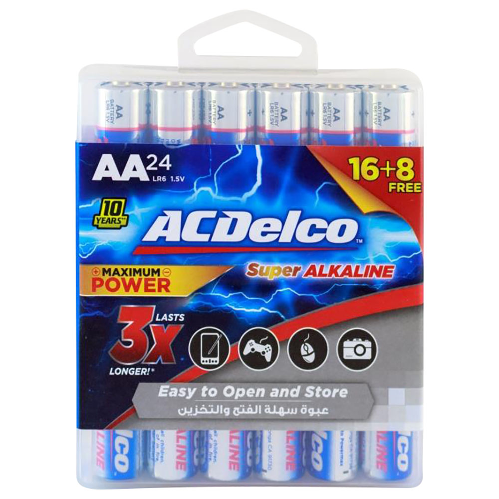 Order AC Delco - Alkaline Blister Card AA Battery Pack Of 24 Now ...