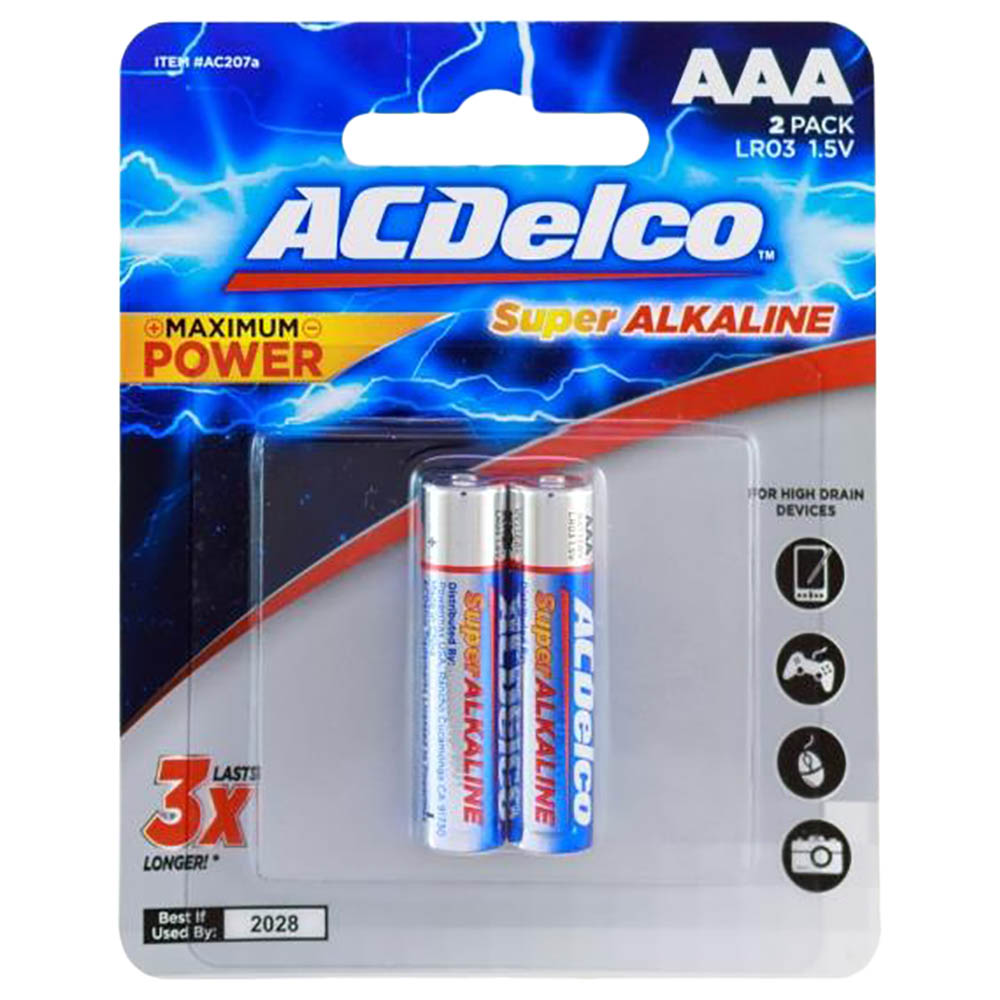 Order AC Delco - Alkaline Blister Card AAA Battery Pack Of 2 Now ...