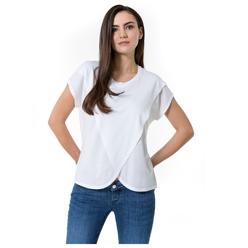 Order Accouchee - Handy Top for Pregnancy/Nursing - White Now! | Jomla.ae