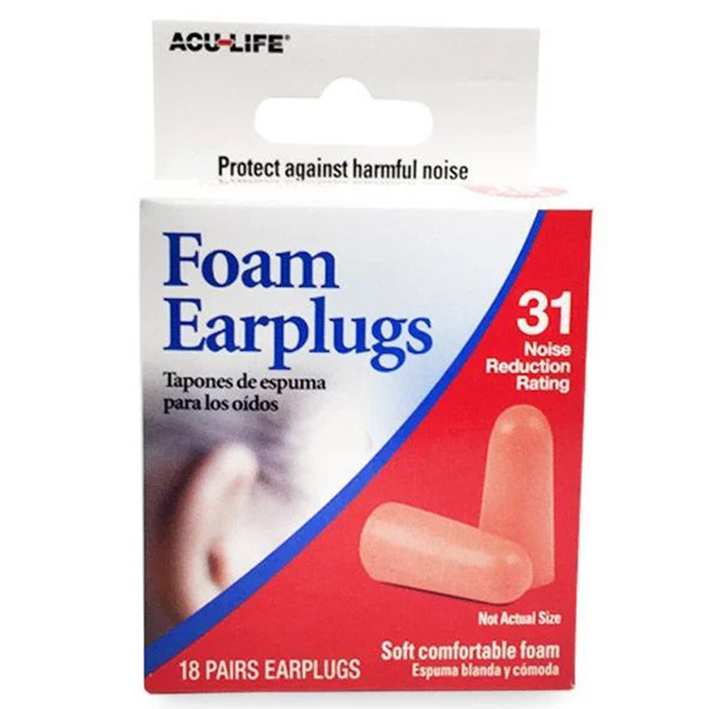 Acu Life - Foam Ear Plugs 18 Pair - Assorted Color | Jomla.ae