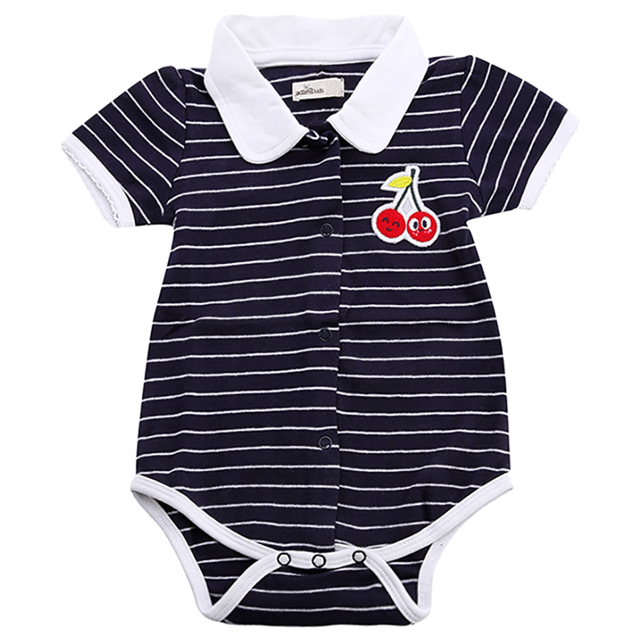 Order Adam Kids - Cherry Striped Bodysuit - Evening Blue Now! | Jomla.ae