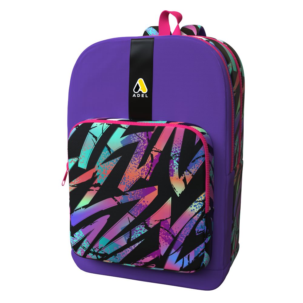 Adel - School Bag Geometry - Blue & Purple Print | Jomla.ae