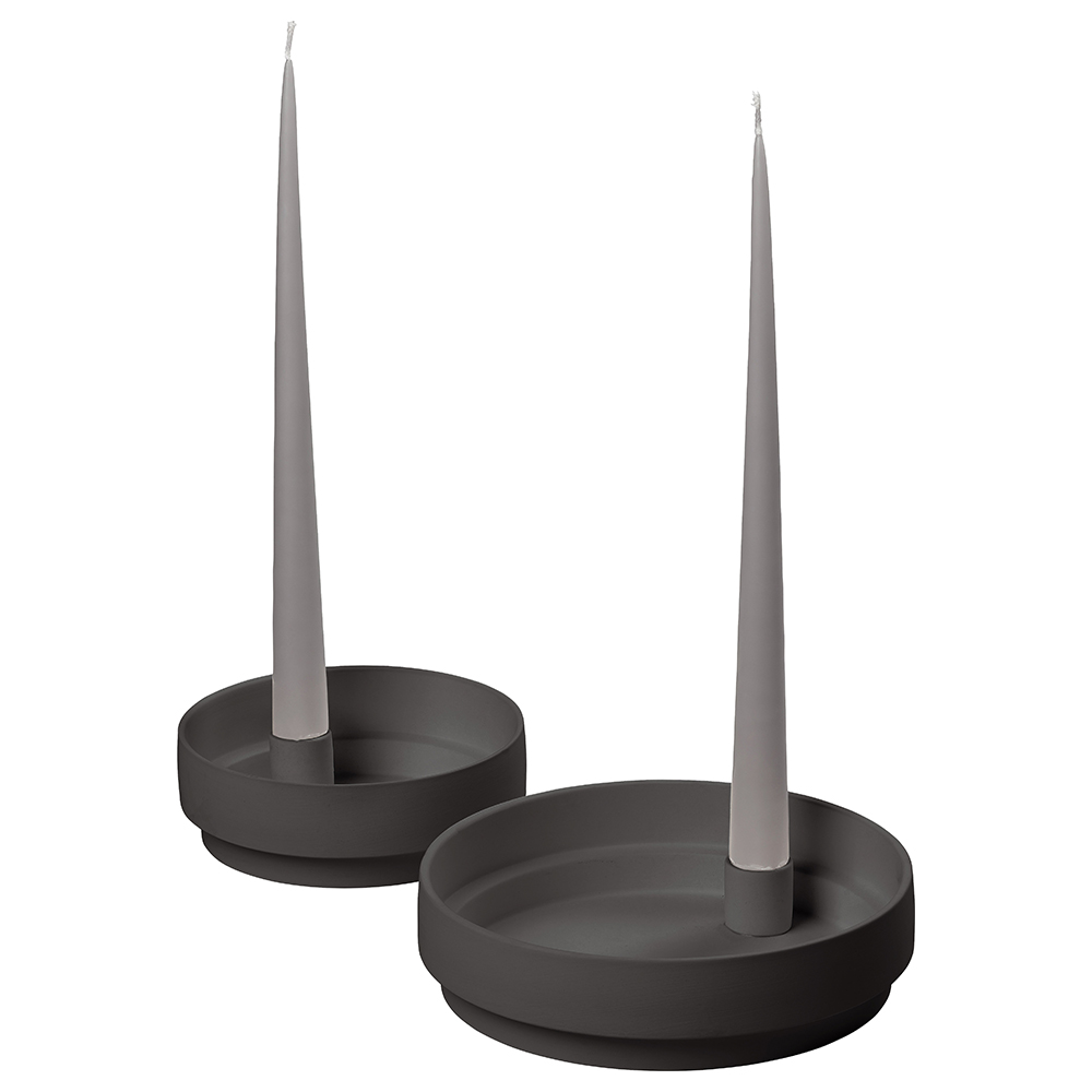 Aery - Orbital Step Candle Holder - Black - M | Jomla.ae