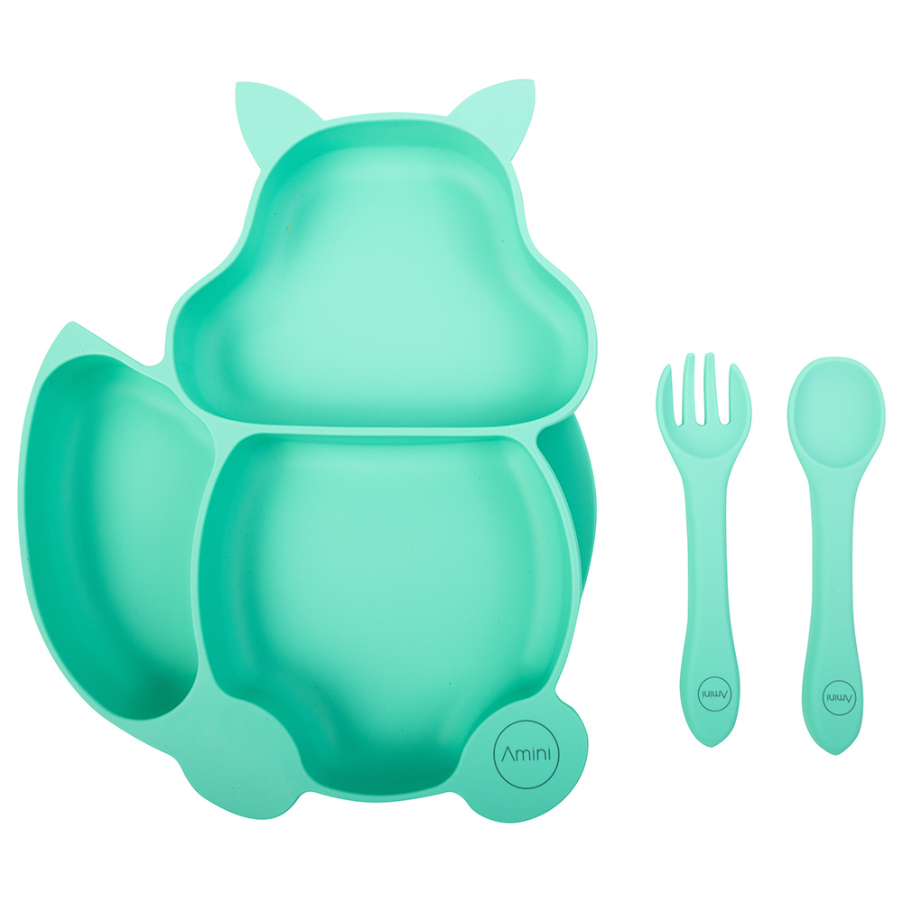 Order A'ish Home - Kids Amini Squirrel Set & Cutlery Set - Green Now ...