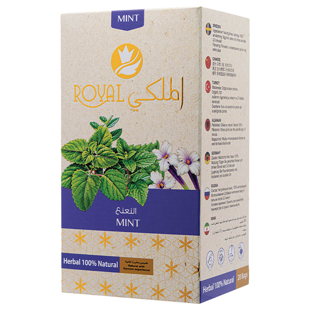 Al Malaky Royal - Mint Herbal Tea 20 Bags | Jomla.ae