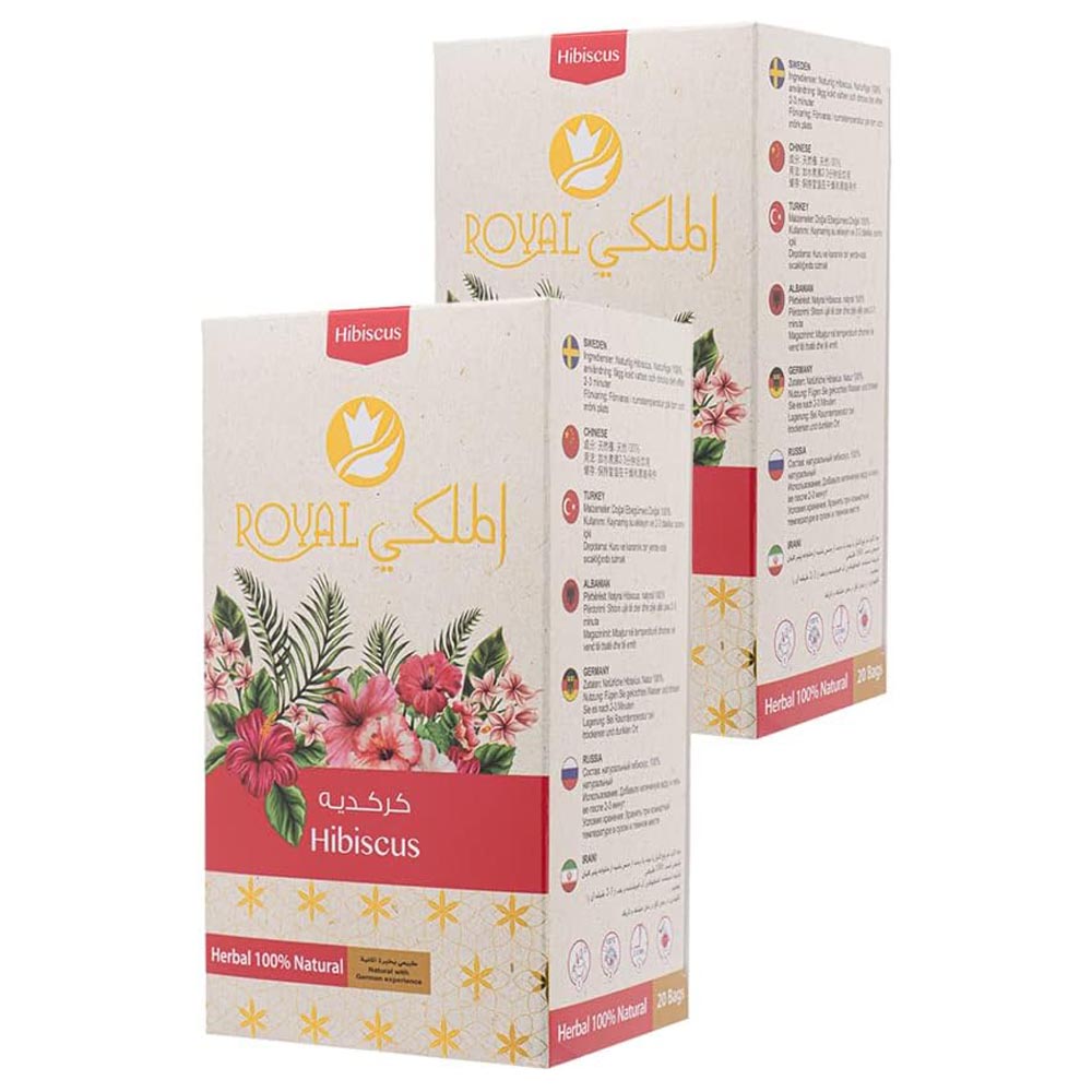 Almalaky Royal - Natural Hibiscus Herbal Tea 20pcs - Pack of 2 | Jomla.ae