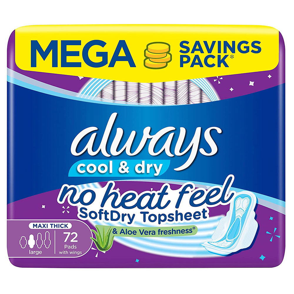 Order Always - Clean & Dry Maxi Thick Large Pads w/ Wings 72pcs Now ...
