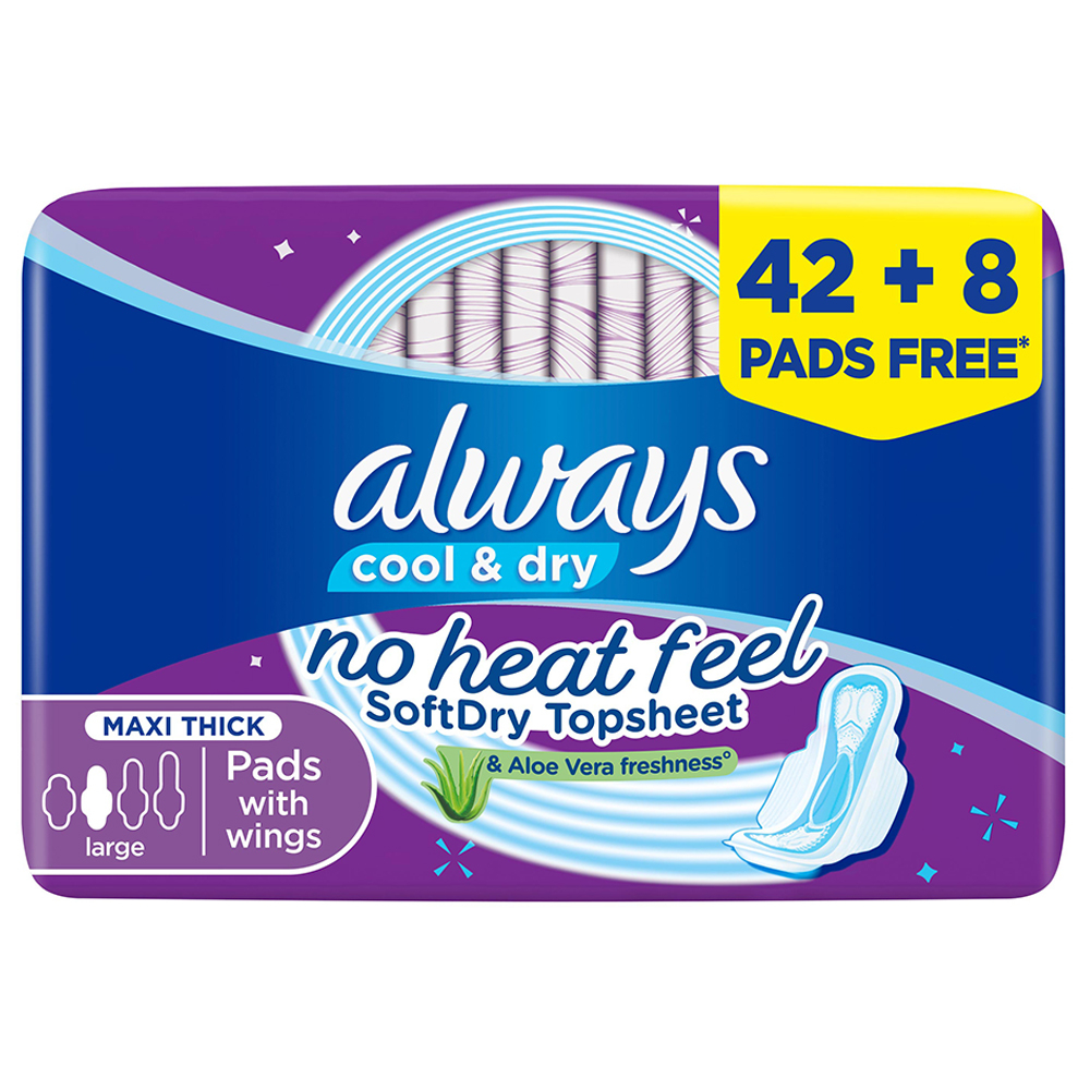 Order Always Clean & Dry Maxi Thick Large Sanitary Pads Wings 50pcs Now ...