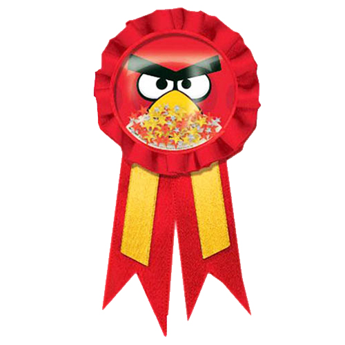 Amscan - Angry Birds Confetti Pouch Award Ribbon - Red | Jomla.ae