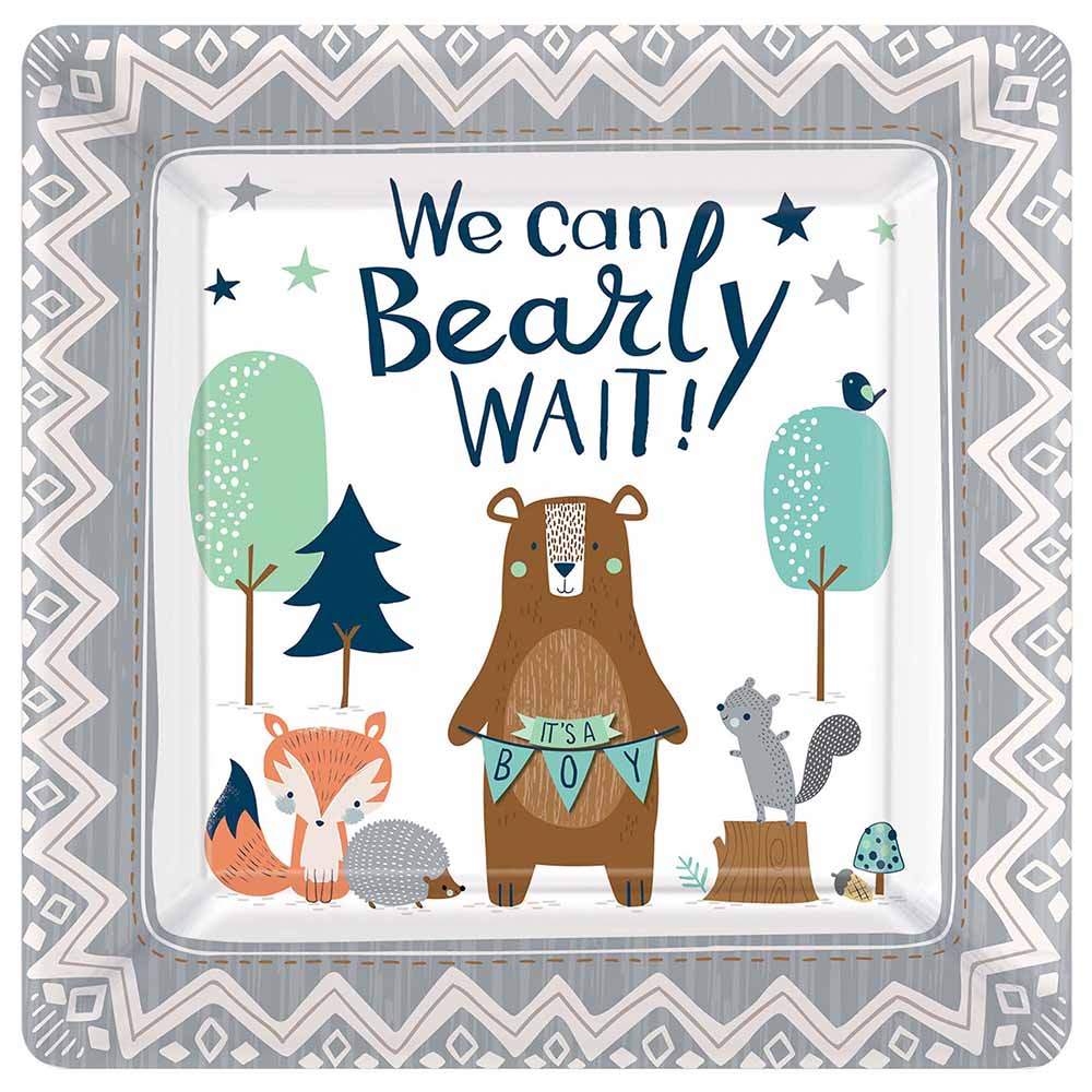 Order Amscan - Bearly Wait Boy Paper Plate 10", 8pcs Now! | Jomla.ae