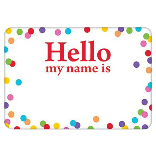 Amscan - Confetti Name Tags 100pcs | Jomla.ae
