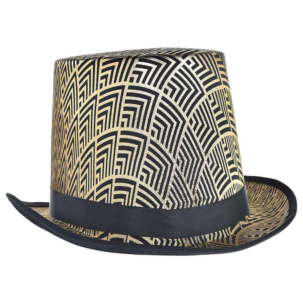 Amscan - Gatsby Black & Gold Top Hat | Jomla.ae