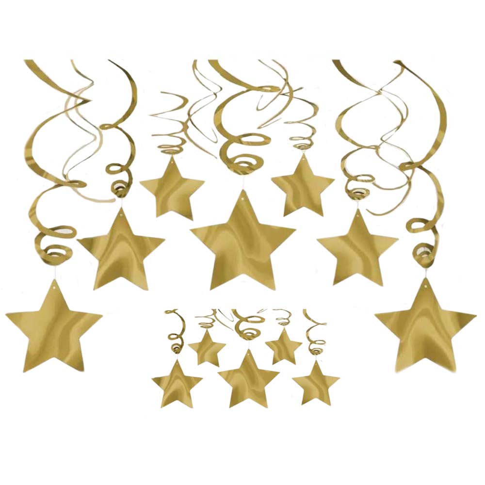 Order Amscan - Gold Shooting Star Swirl Decoration Now! | Jomla.ae
