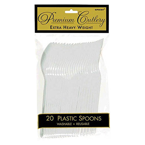 Amscan - Heavy Weight Plastic Spoons 20pcs - Clear | Jomla.ae Amscan - Heavy Weight Plastic Spoons 20pcs - Clear | Jomla.ae