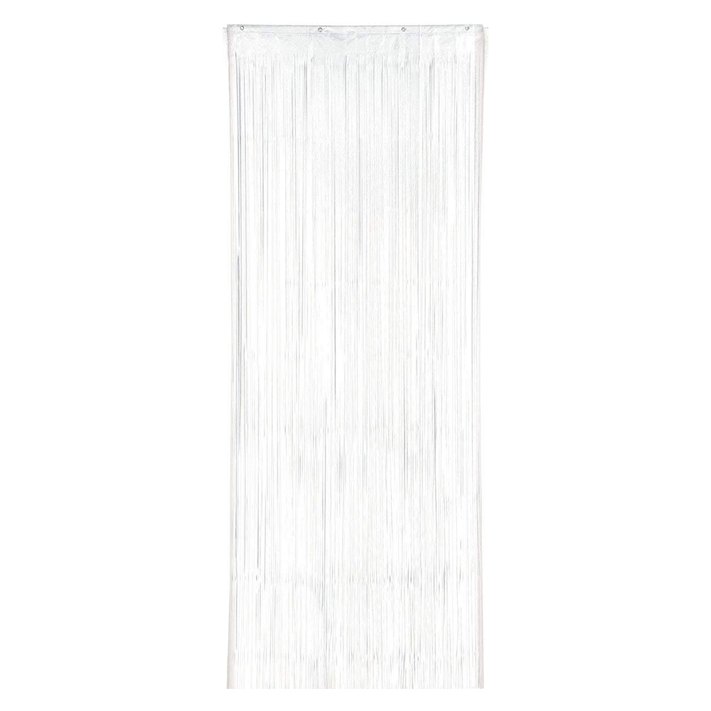 Order Amscan - Metallic Curtain 8ft - Frosty White Now! | Jomla.ae