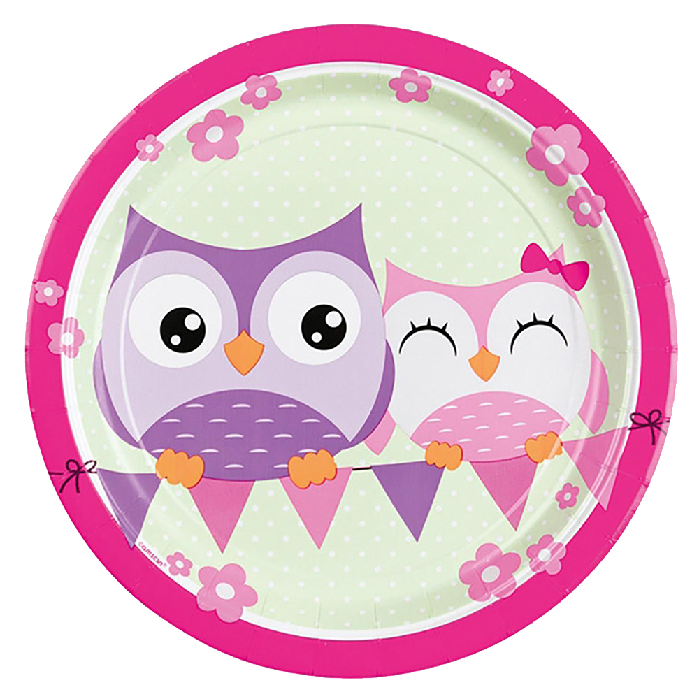 Order Amscan - Owls Dinner Plates 9" 8pcs Now! | Jomla.ae