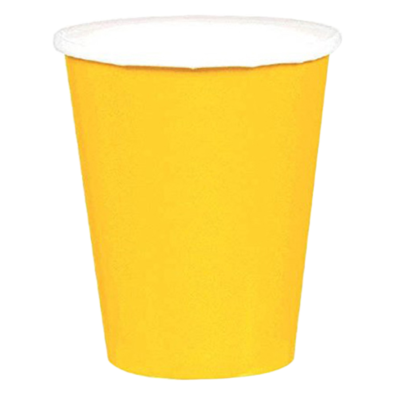 Amscan - Party Paper Cups 20pcs - Yellow Sunshine | Jomla.ae
