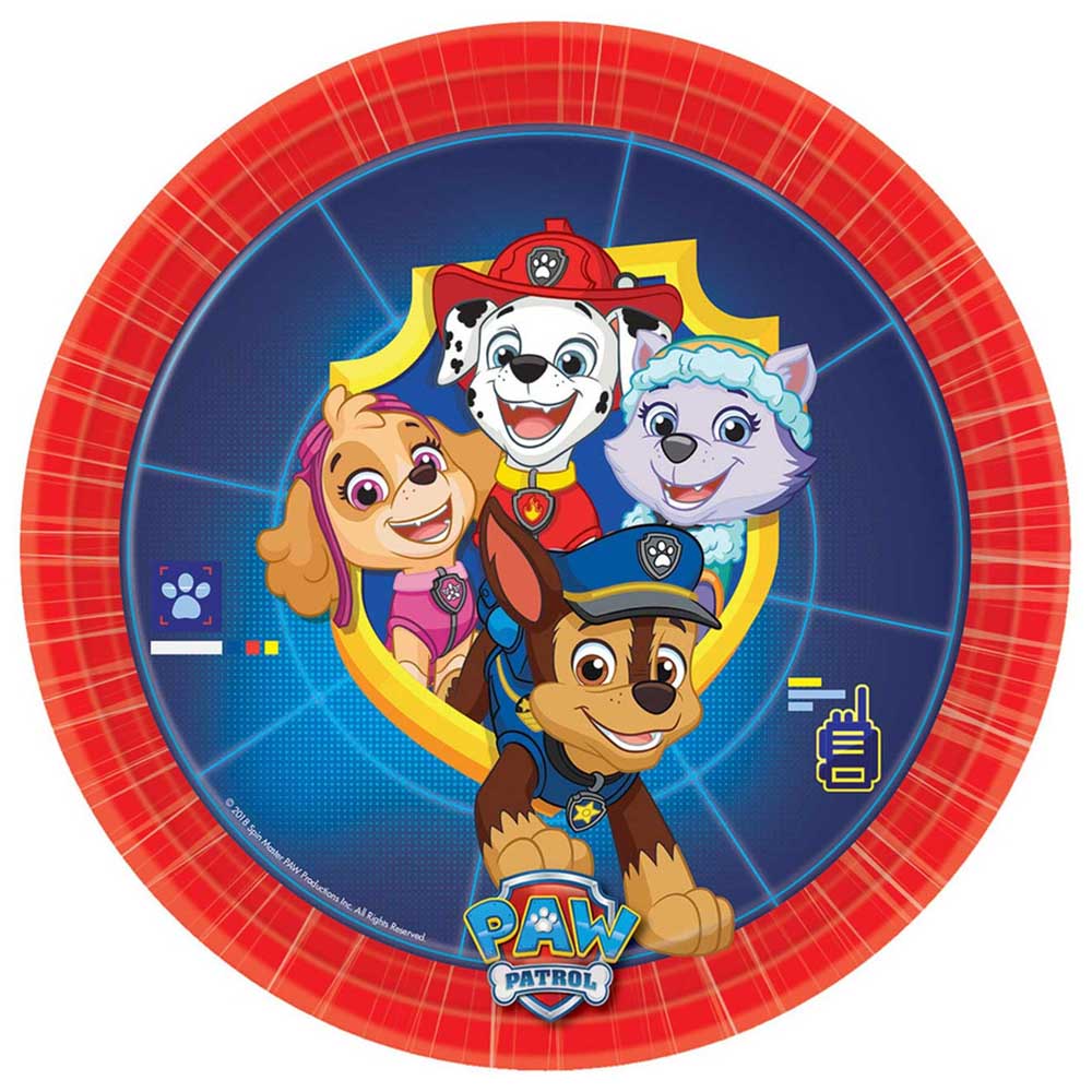 Order Amscan - Paw Patrol Paper Plates 7" Pack of 8 Now! | Jomla.ae