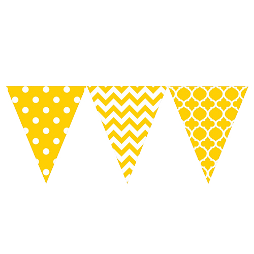 Amscan - Pennant Banner Large 12ft - Yellow Sunshine | Jomla.ae