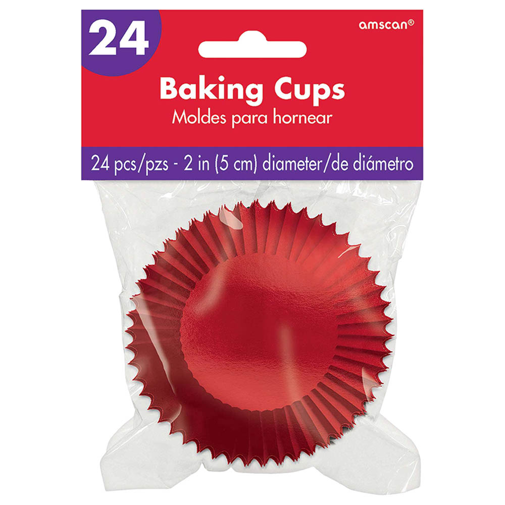 Amscan - Red Foil Cupcake Cases Pack of 24 | Jomla.ae