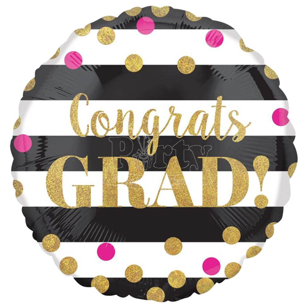 Order Anagram - Graduation Gold Confetti Balloon Now! | Jomla.ae