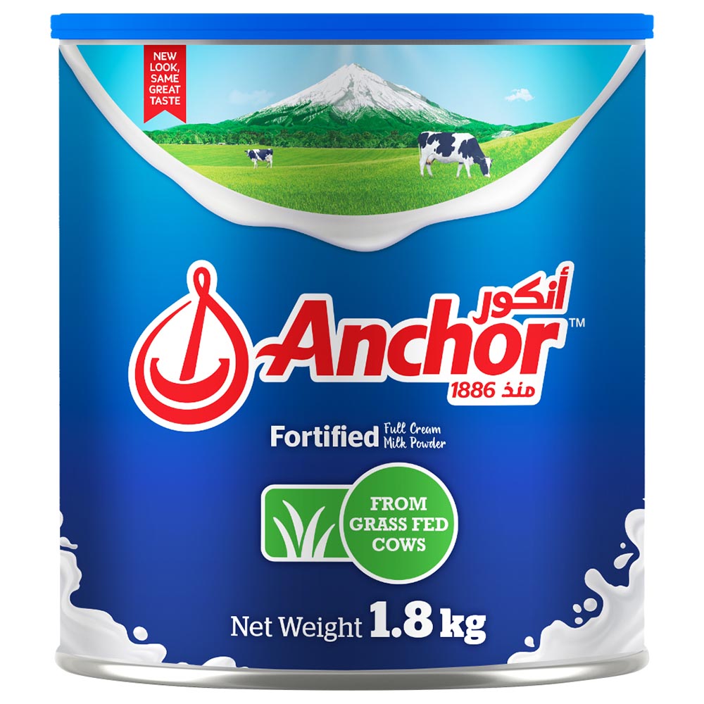 Order Anchor - Fortified Full Cream Milk Powder Tin 1.8kg Now! | Jomla.ae