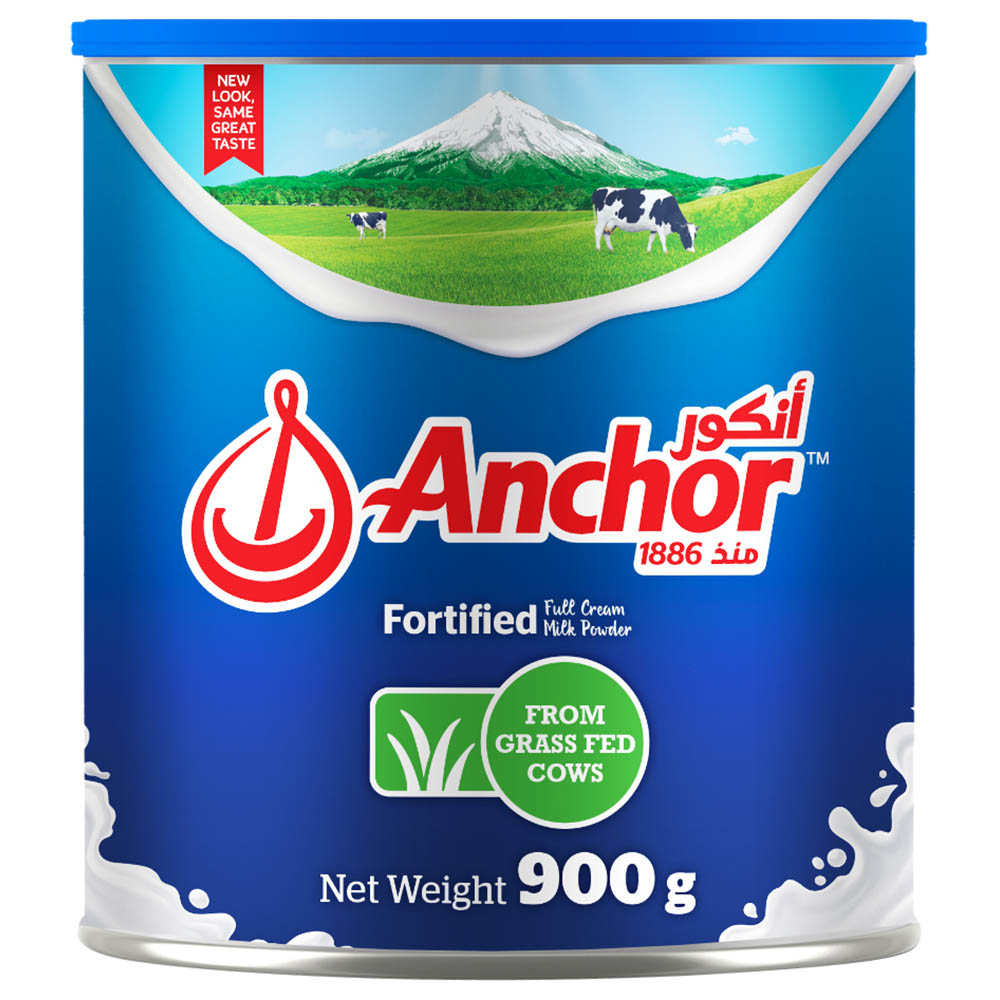 Order Anchor - Fortified Full Cream Milk Powder Tin 900g Now! | Jomla.ae