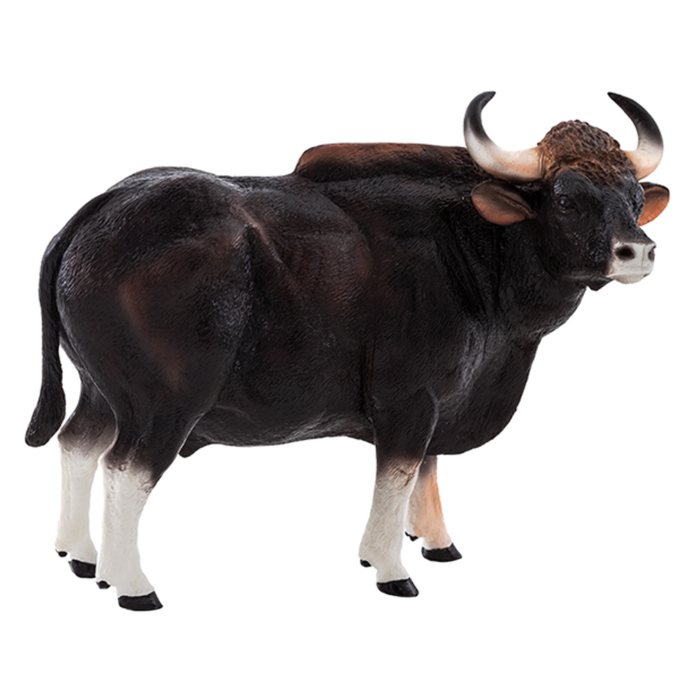 Animal Planet - Mojo Gaur Bull Toy Figure - Black | Jomla.ae