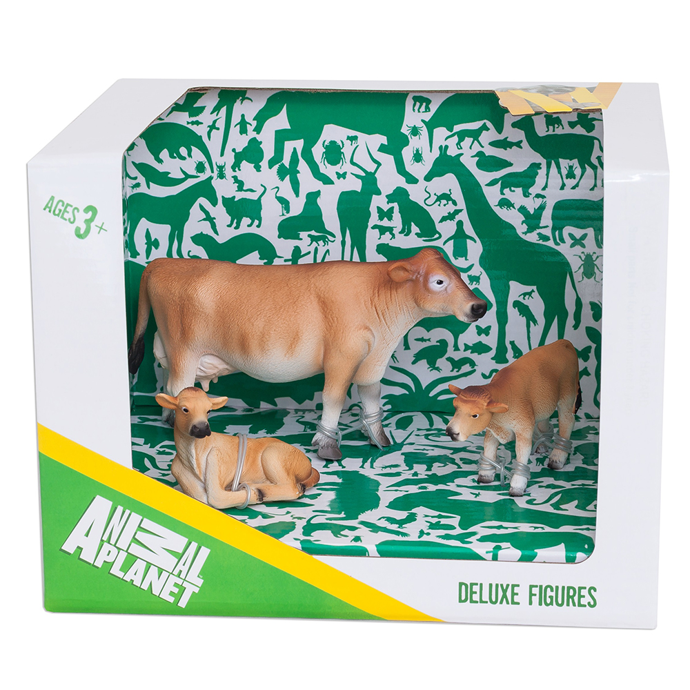 Animal Planet - Mojo Jersey Cow & Calves Set 3pcs - Brown | Jomla.ae