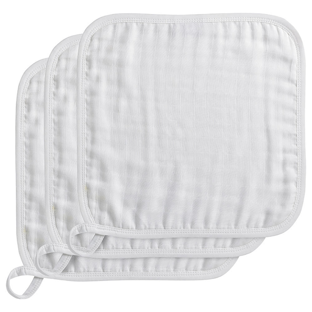 Order Anvi Baby - Organic Bamboo Face Cloth Pack Of 3 - White Now ...