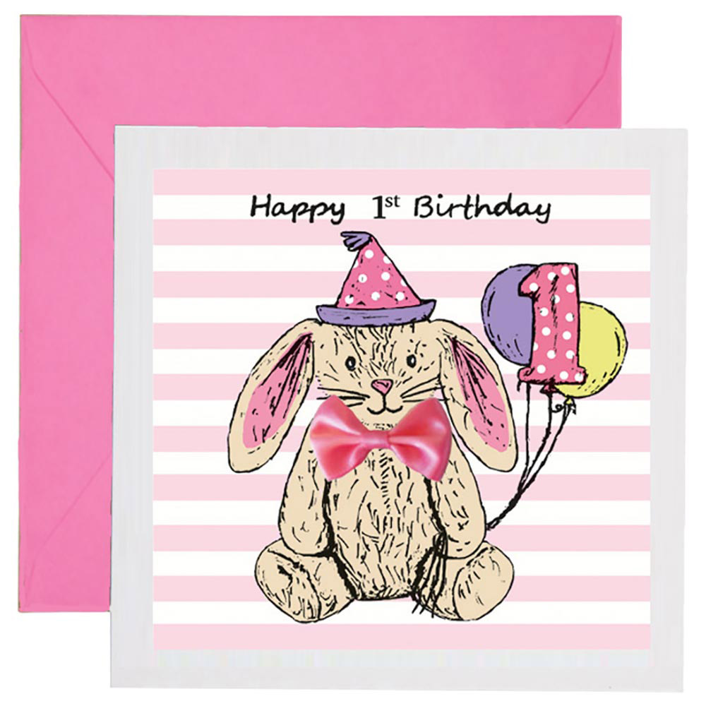 Apple And Clover - 1st Birthday Rabbit Card | Jomla.ae
