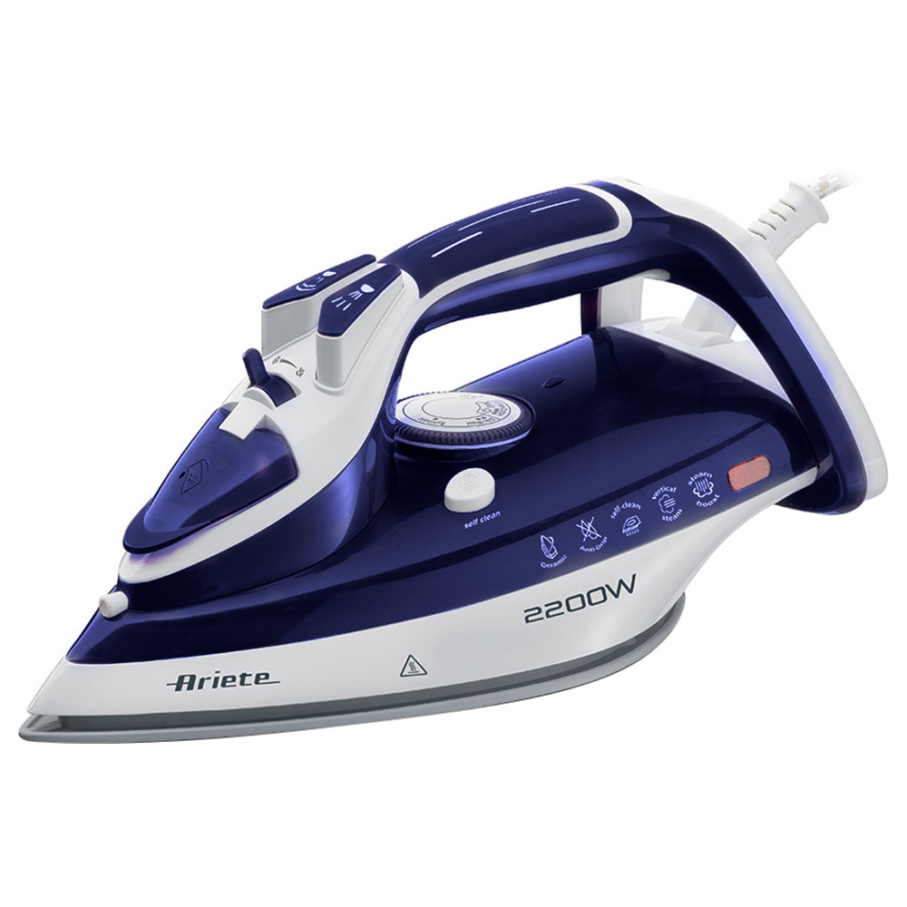 Ariete - Steam Iron 2200W Anti Drip System - Blue | Jomla.ae