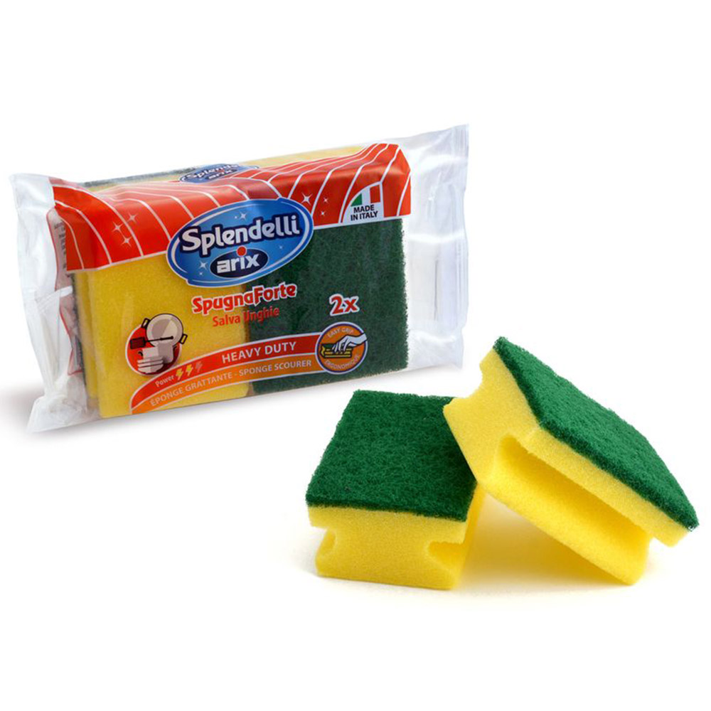 Arix - Synthetic Sponge Scourer Grip 2pcs | Jomla.ae