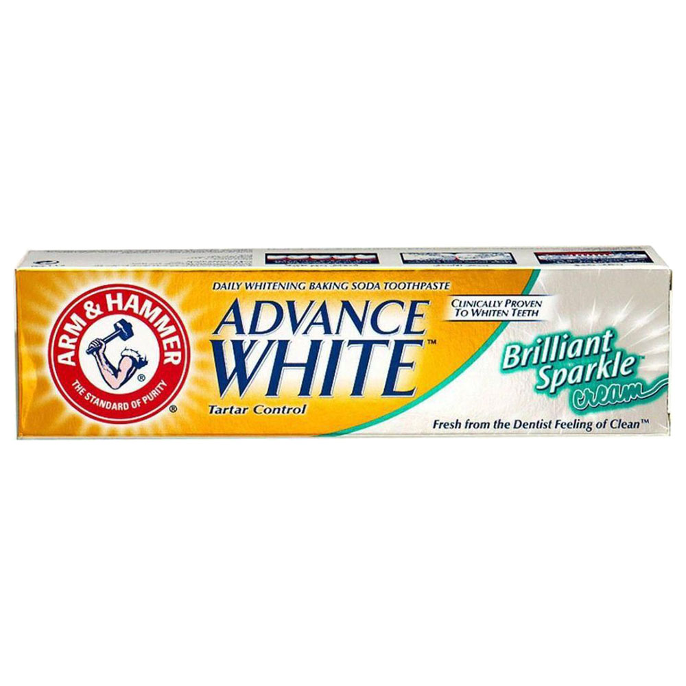 Arm and Hammer White Brilliant Sparkle Cream ToothPaste 115g | Jomla.ae