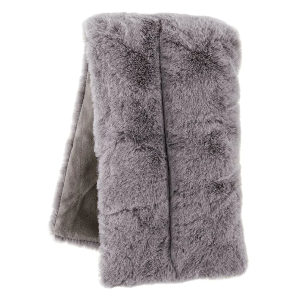 Aroma Home - Faux Fur Body Wrap With Inner Warming Pack - Grey | Jomla.ae