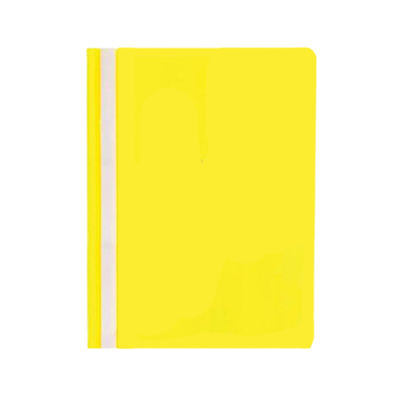 Atlas - 12pcs Flat File PP A4 Thick with Pocket - Yellow | Jomla.ae