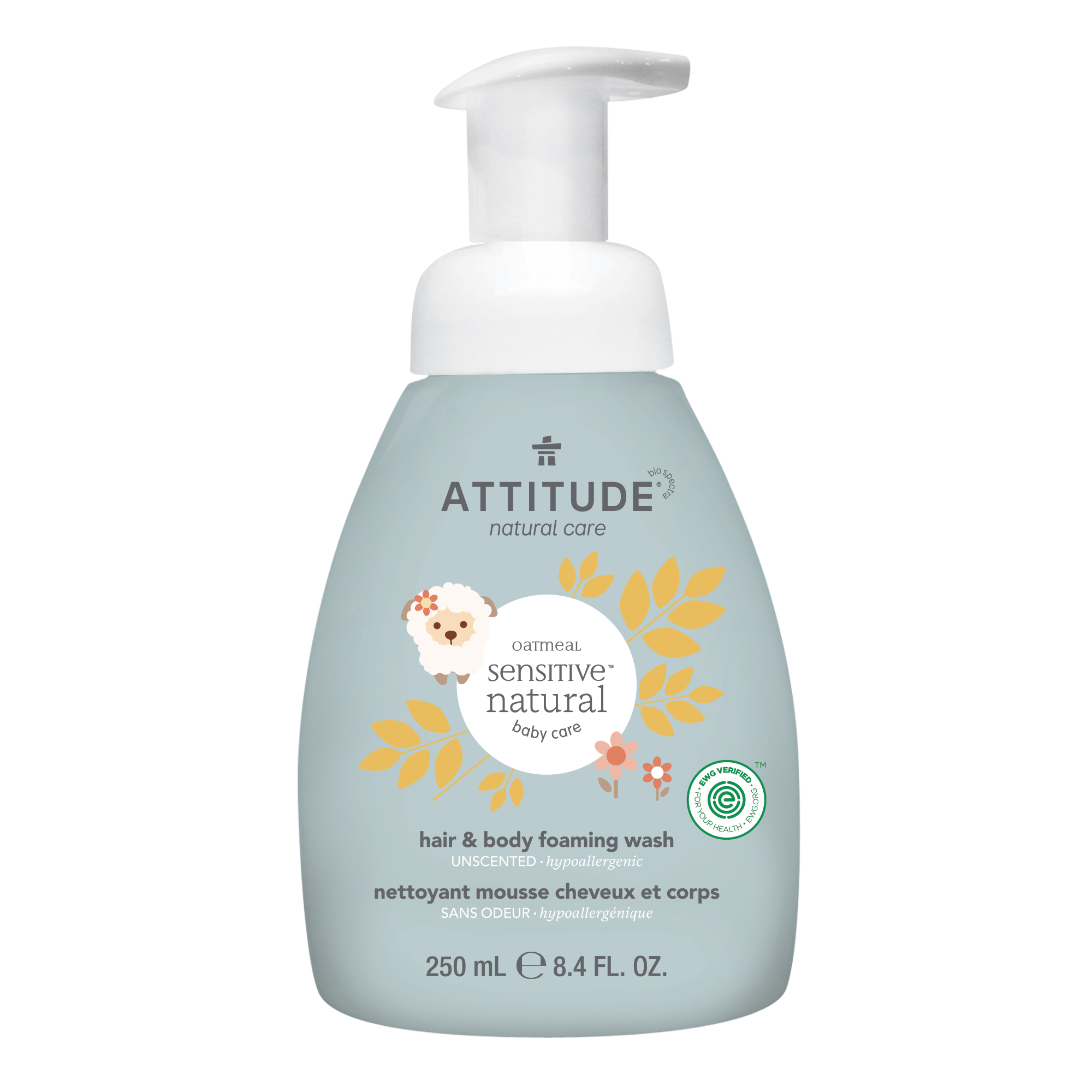 Attitude - Sensitive 2-in-1 Hair & Body Foam Wash | Jomla.ae