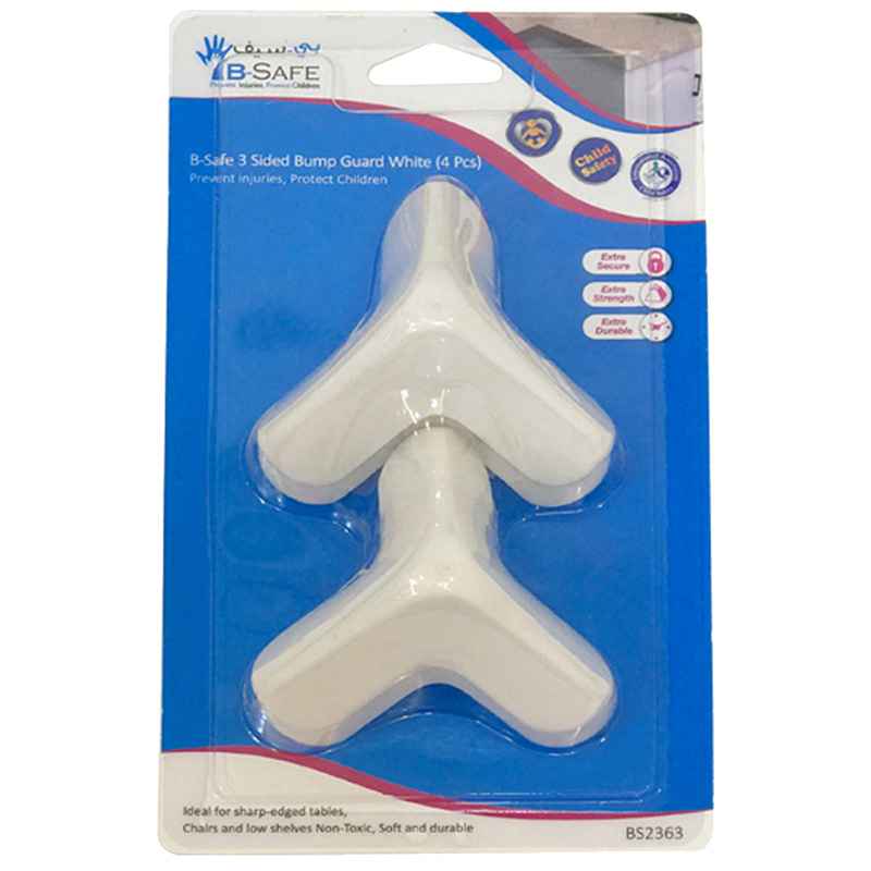 B-Safe - 3 Sided Bump Guard Pack of 4 - White | Jomla.ae