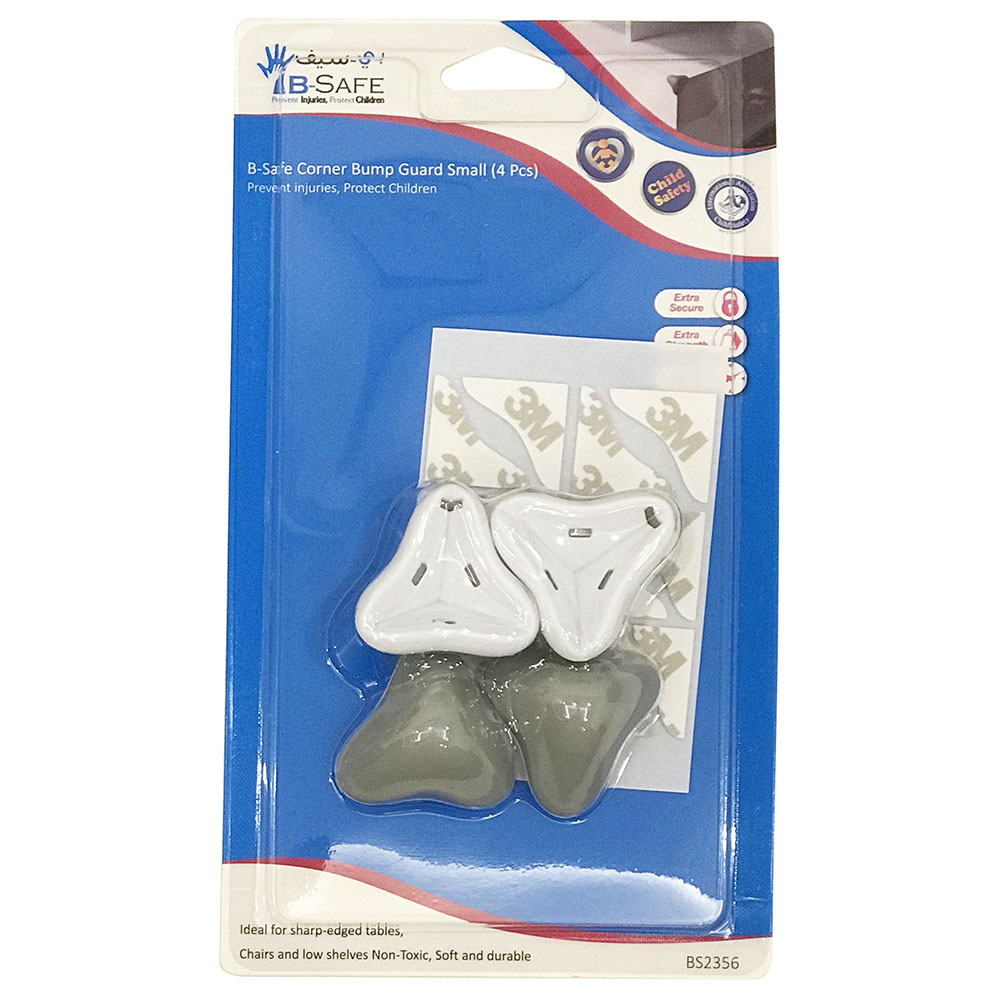 B-Safe - Corner Bump Guard Small Pack of 4 - Grey | Jomla.ae