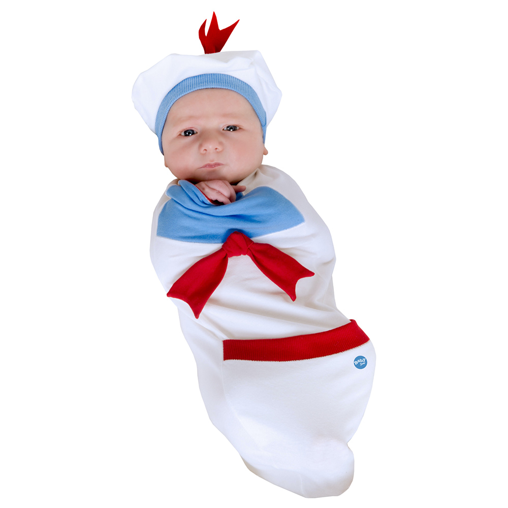 BABYjoe - Cocoon Swaddle w/ Hat & Announcement Card Sailor Sam | Jomla.ae