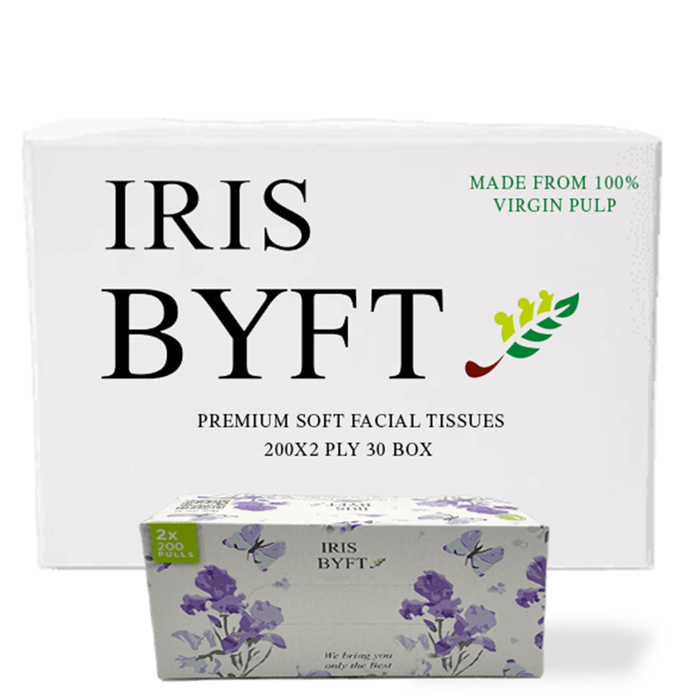 BYFT - Tissue Box 200x2 Ply Pack Of 30 boxes | Jomla.ae