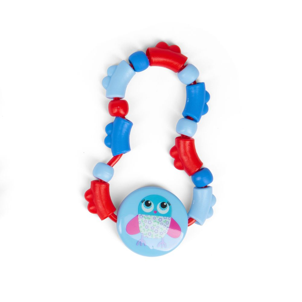 Order Babe - Teething Rattle For Baby 6+ Month - Blue Now! | Jomla.ae