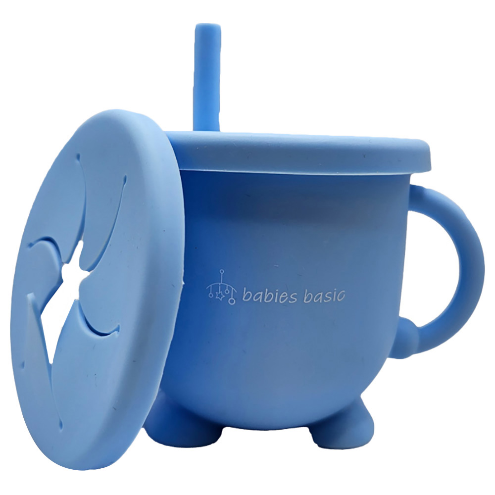 Babies Basic - 2-In-1 Sippy / Snack Cup - Blue | Jomla.ae