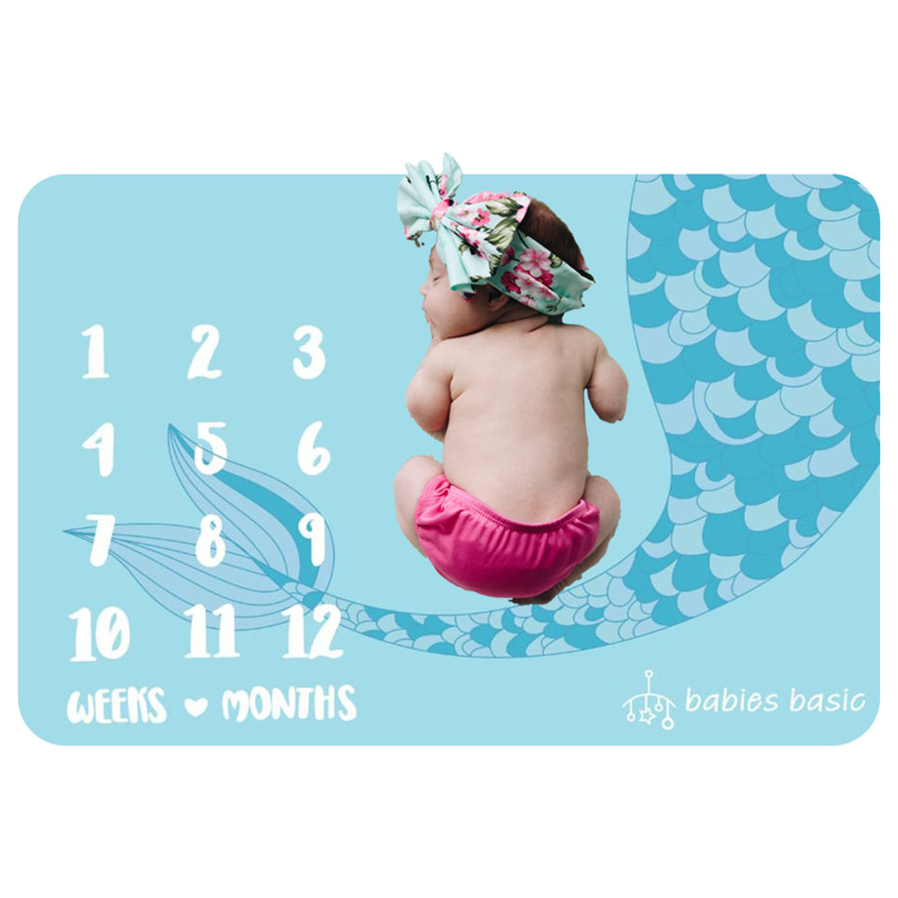 Order Babies Basic - Customizable Milestone Blanket - Mermaid Now ...