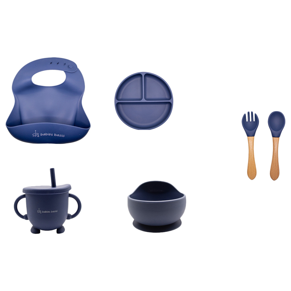 Order Babies Basic - Feeding Set - 6pcs - Blue Now! | Jomla.ae
