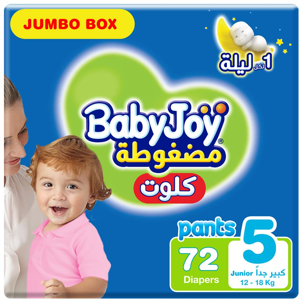 Babyjoy Cullote Pants Diaper, Jumbo Box Junior Size 5, Count 72, 12 ...