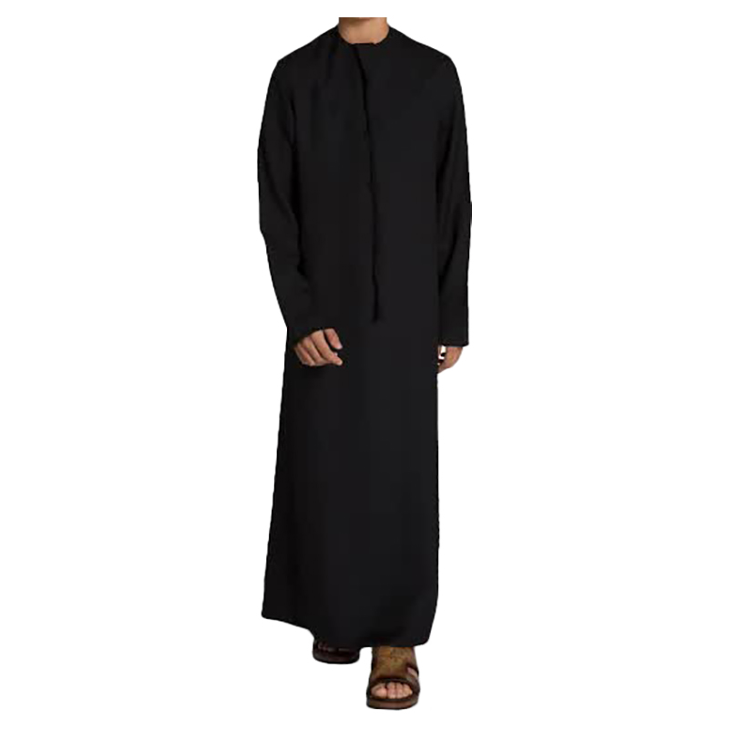 Bait Al Kandora - Kids Arabic Kandora With Embroidery - Black | Jomla.ae