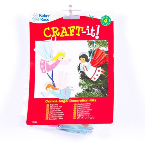 Order Baker Ross - Angel 3D Crinkle Decoration - Pack of 4 Now! | Jomla.ae