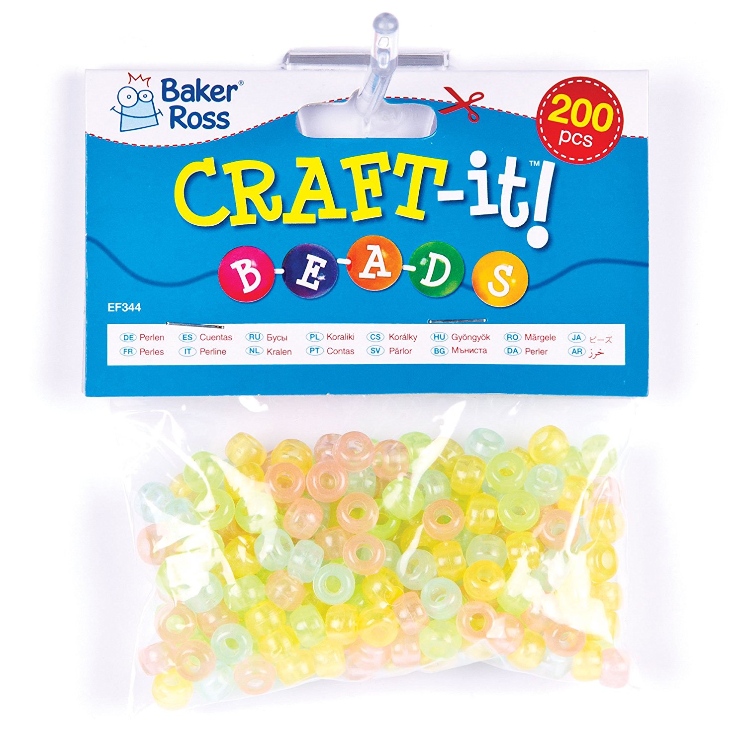 Baker Ross - Glow in the Dark Beads - Pack of 200 | Jomla.ae